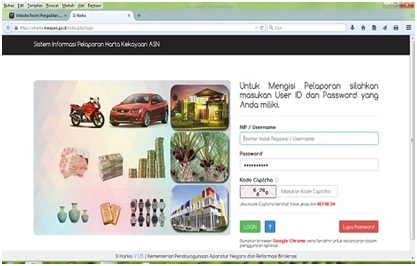 TERIMA USER ID DAN PASWORD PEGAWAI PA SELATPANJANG INPUT LAPORAN HARTA ...